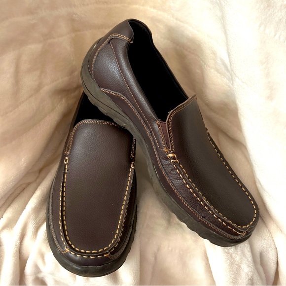 Dexter | Shoes | Mens Dexter Shoe 8 Brown Leather Slip On Comfort ...